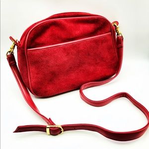 Vintage | Bags | Vintage Partners Mervyns Red Suede Purse | Poshmark